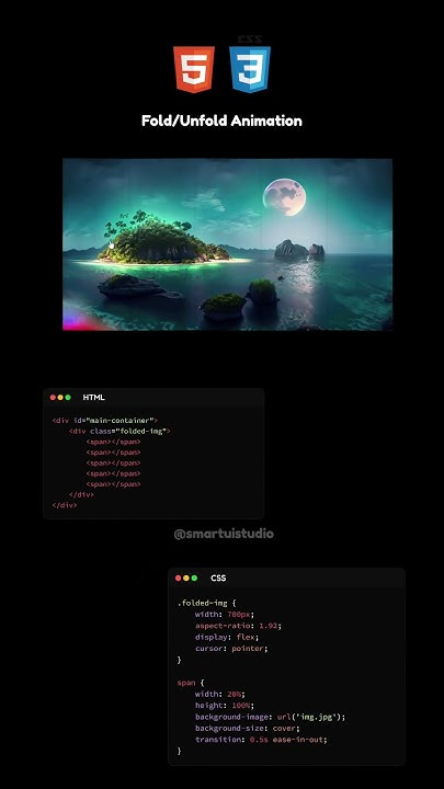 Fold/unfold Hover Effect using HTML and CSS #shortsvideo #cssanimation - YouTube