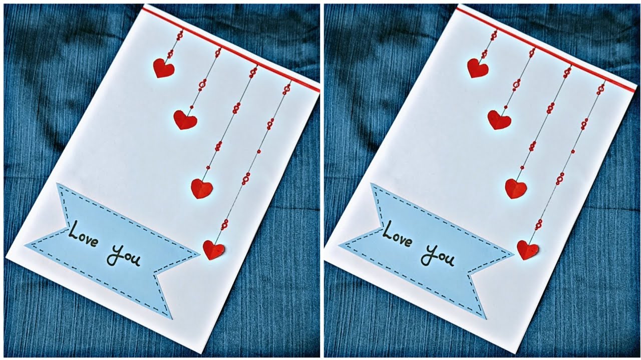 Love you card / How to make love card / Love card design / Love card ...