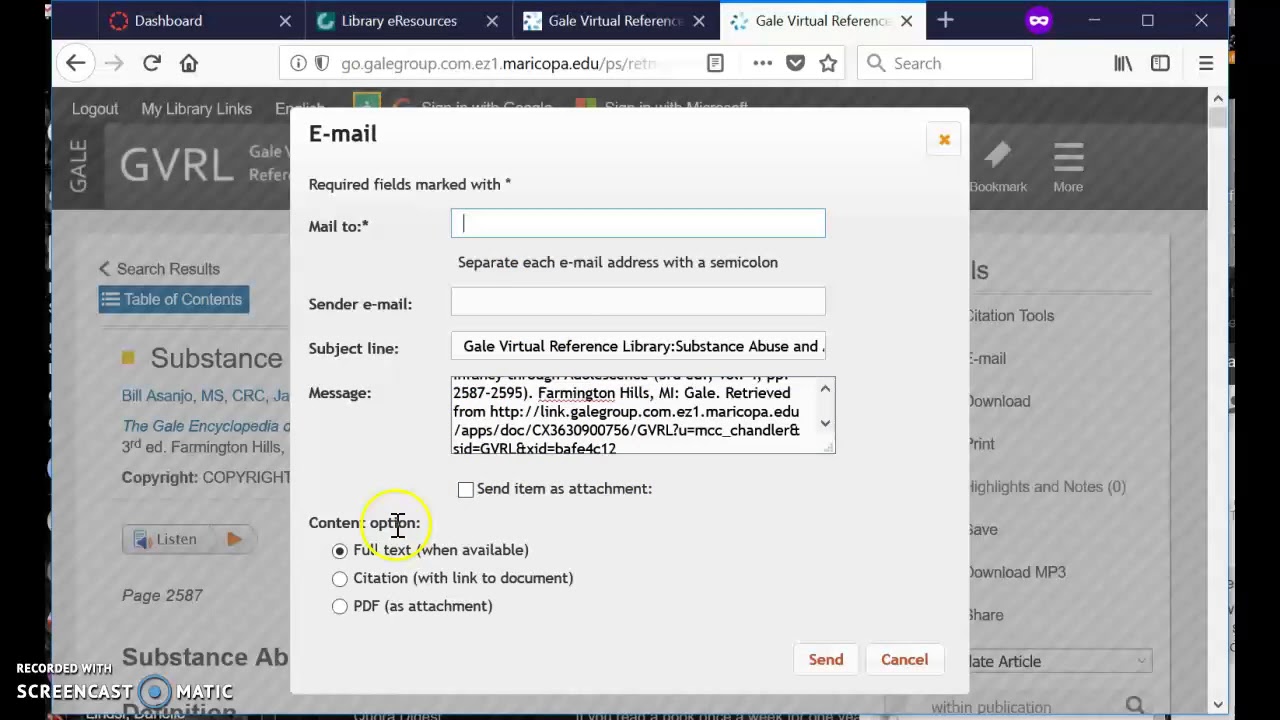Gale Virtual Reference Library Article Tools - YouTube
