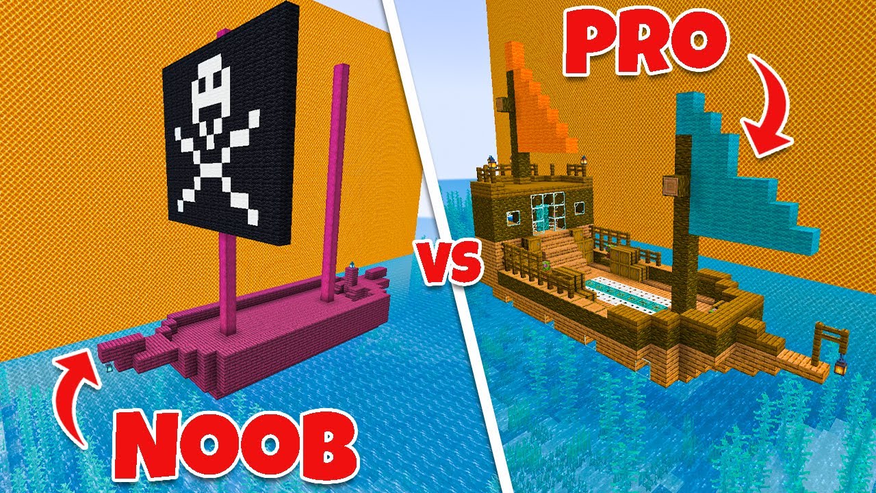 Aphmau Crew builds a PIRATE SHIP | NOOB vs PRO - YouTube