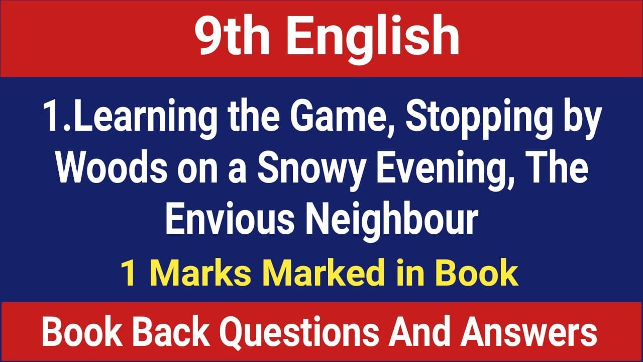 9th Std English Lesson 1 Learning The Game Book Back Answers YouTube 9th-std-english-lesson-1-learning-the-game-book-back-answers-youtube
