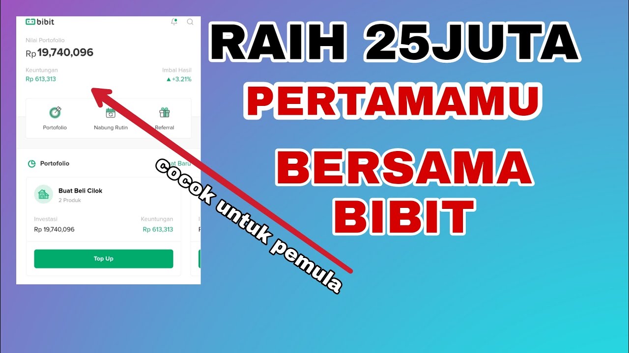 Cara Mendapatkan Uang di Apk Bibit, Lumayan loh 🤑 - YouTube