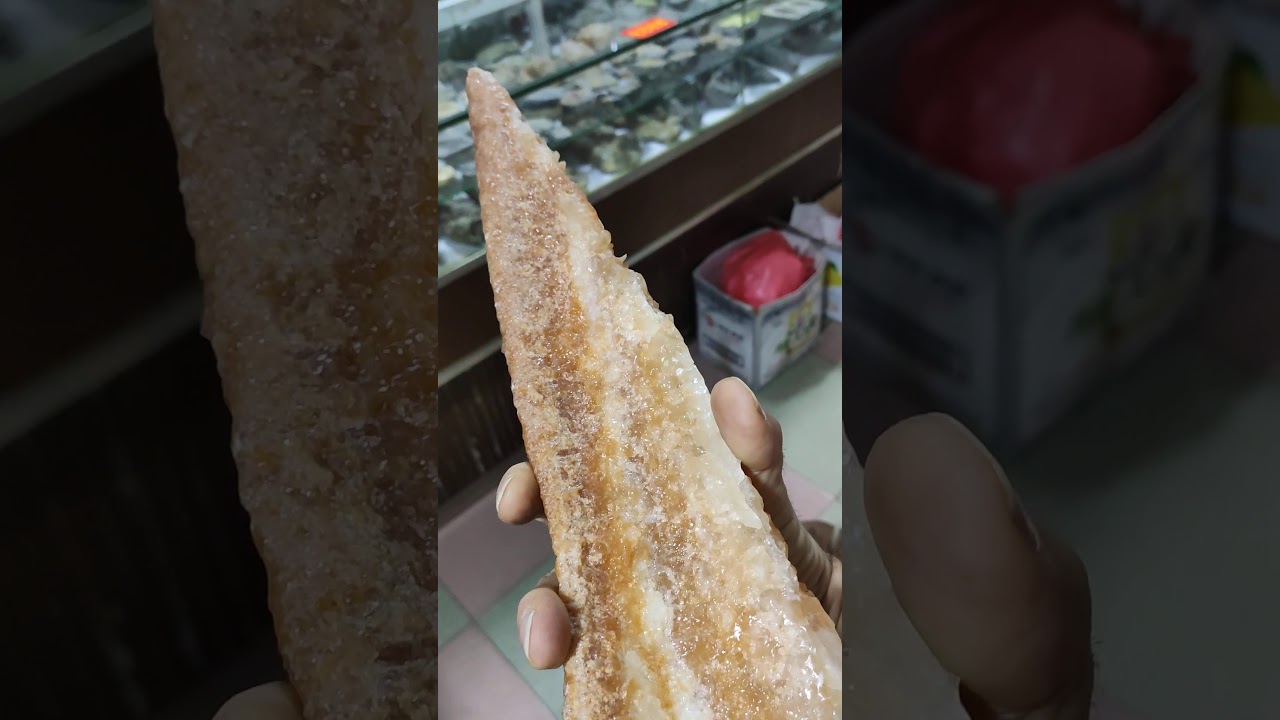 Iron Calcite FeCaCo3 Stalactite - YouTube