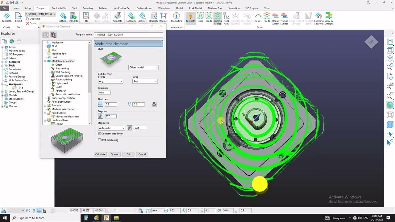 DELCAM POWERMILL TUTORIAL 2020 #6 | Delcam powermill tutorial | #tutorial - YouTube