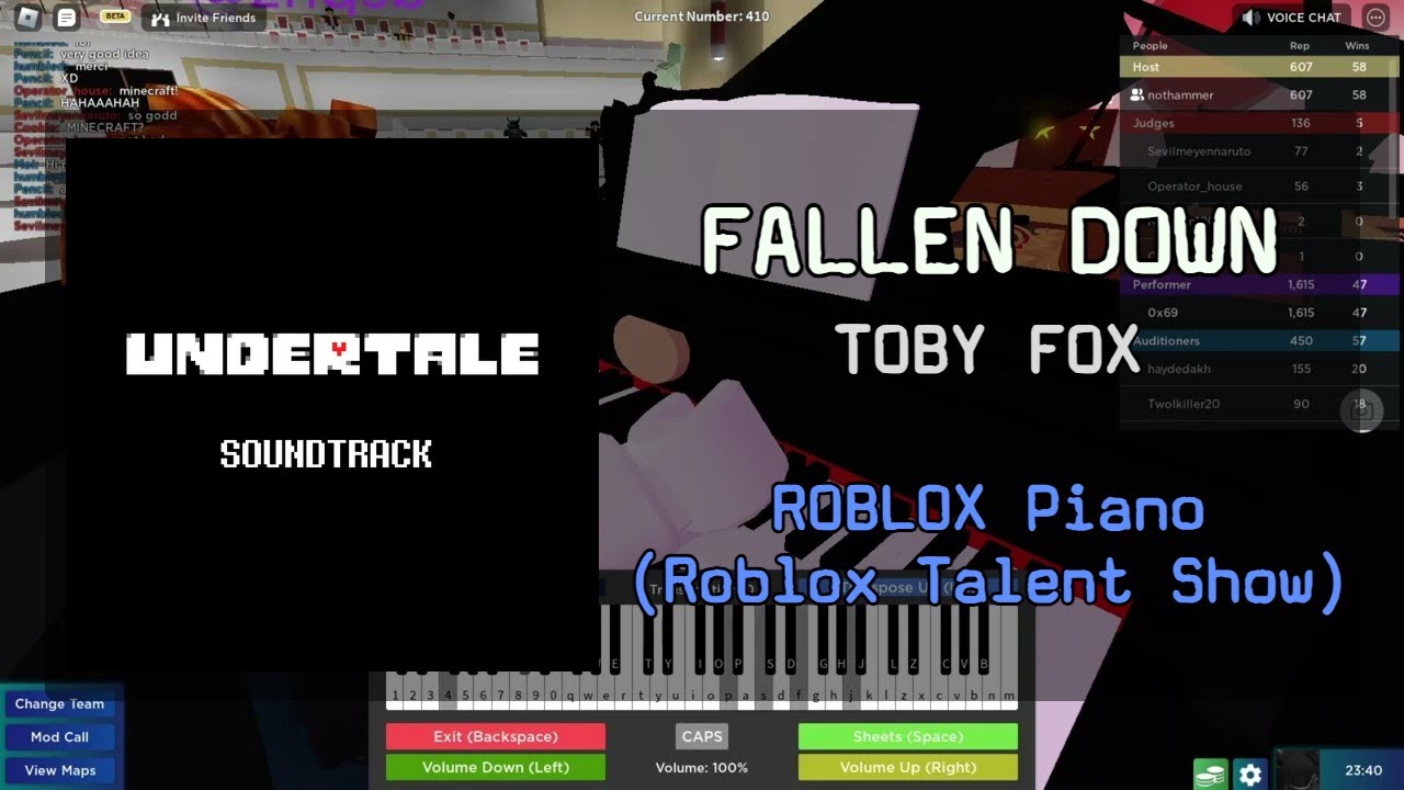 Fallen Down (Undertale) | Roblox Got Talent (ROBLOX Piano Cover) - YouTube