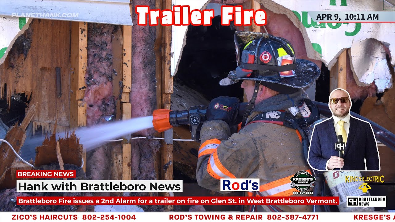 Brattleboro Fire issues a 2nd Alarm for a trailer on fire on Glen St ...