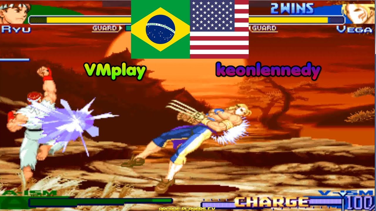 Street Fighter Alpha 3 VMplay (Brazil) vs keonlennedy (Usa) sfa3 - YouTube