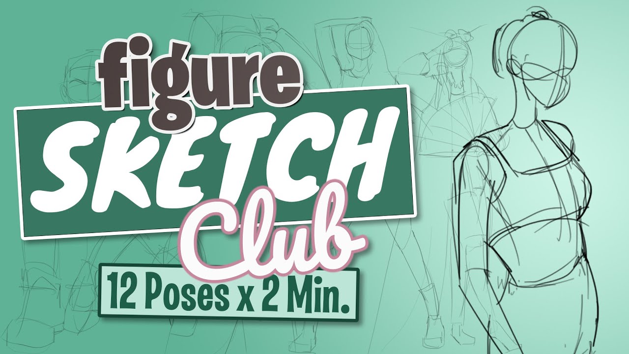 Figure Sketch Club | Draw 12 Quick Figure Poses (2 Min Each) - YouTube