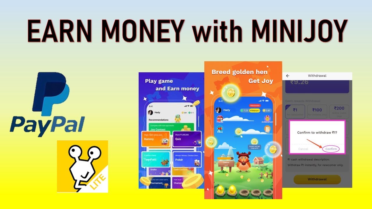 GET $10 by PLAYING MINIJOY APP - YouTube