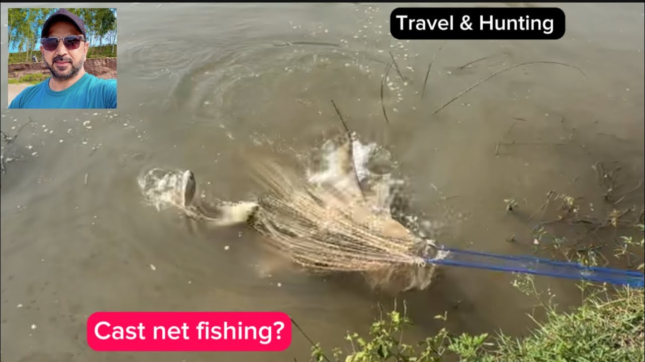 Cast net fishing in Pakistan || rahu fish || must watch to enjoy ...