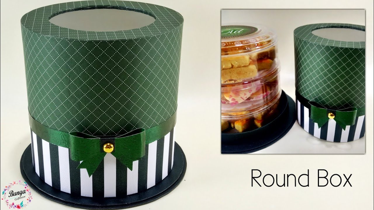 DIY Box Bulat | Tabung | Round Box | Eid Mubarak - YouTube