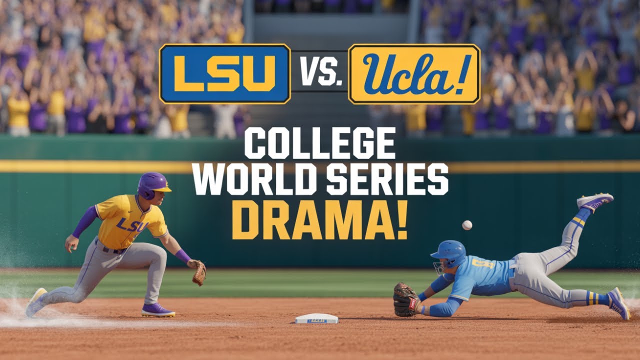 LSU vs UCLA THRILLER! ⚾ College World Series 2025 Highlights & Live ...
