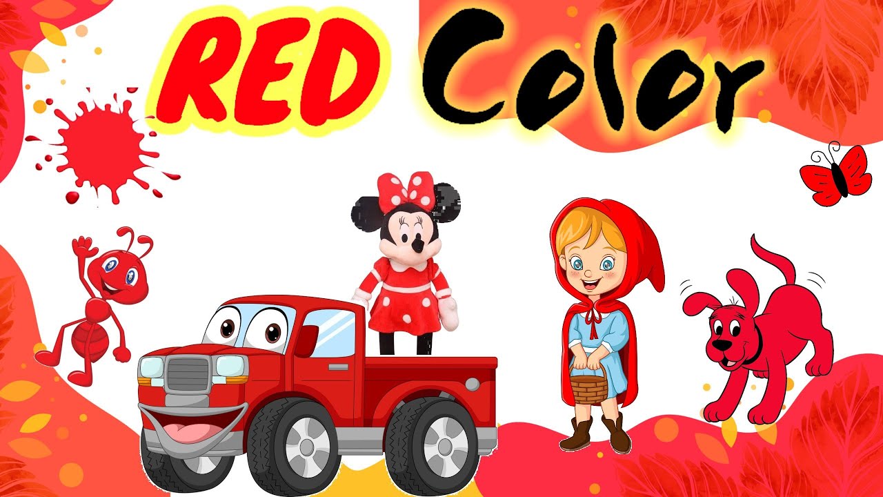 ️Color RED |Color Red For Kids | Things that are Red | Red color ...