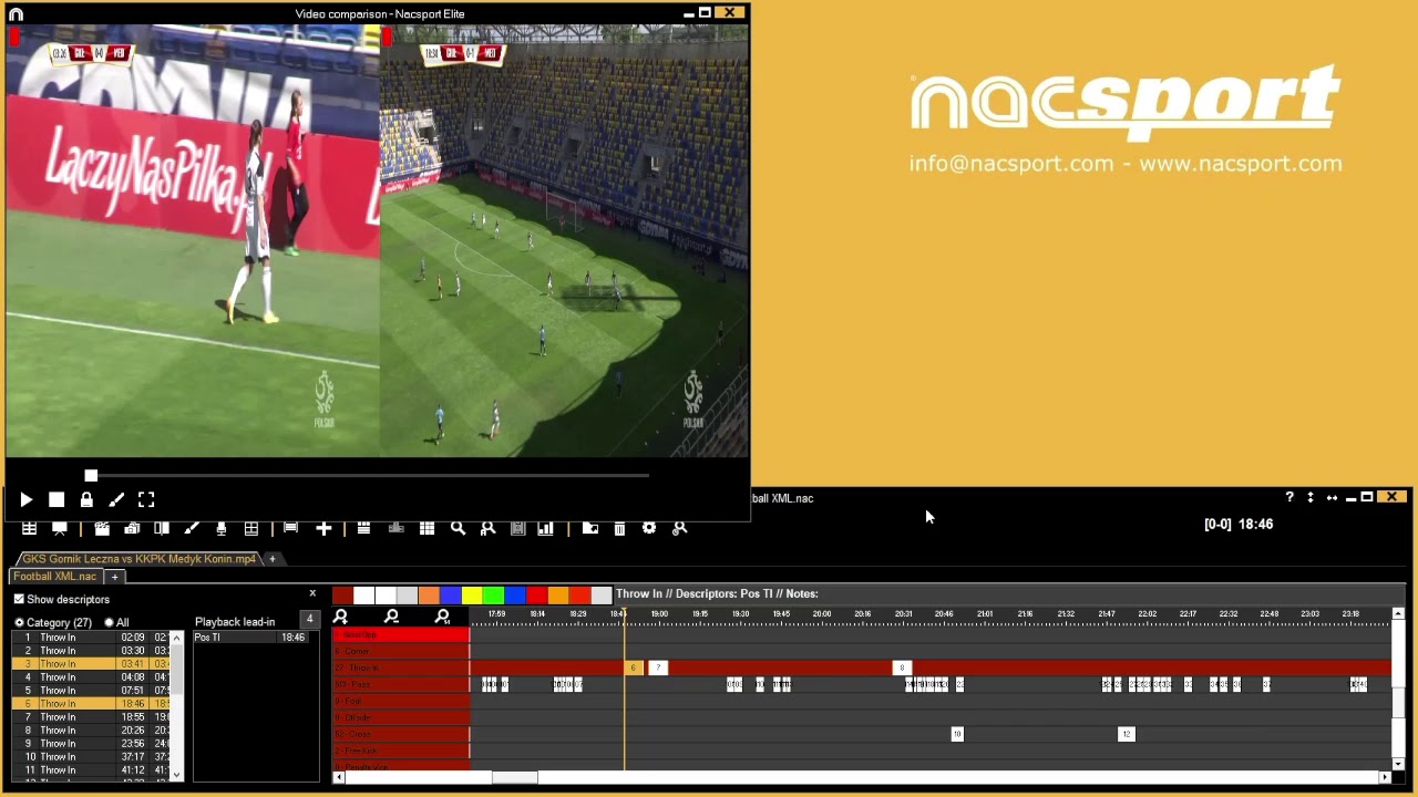 Nacsport Tutorial - Compare Actions - YouTube