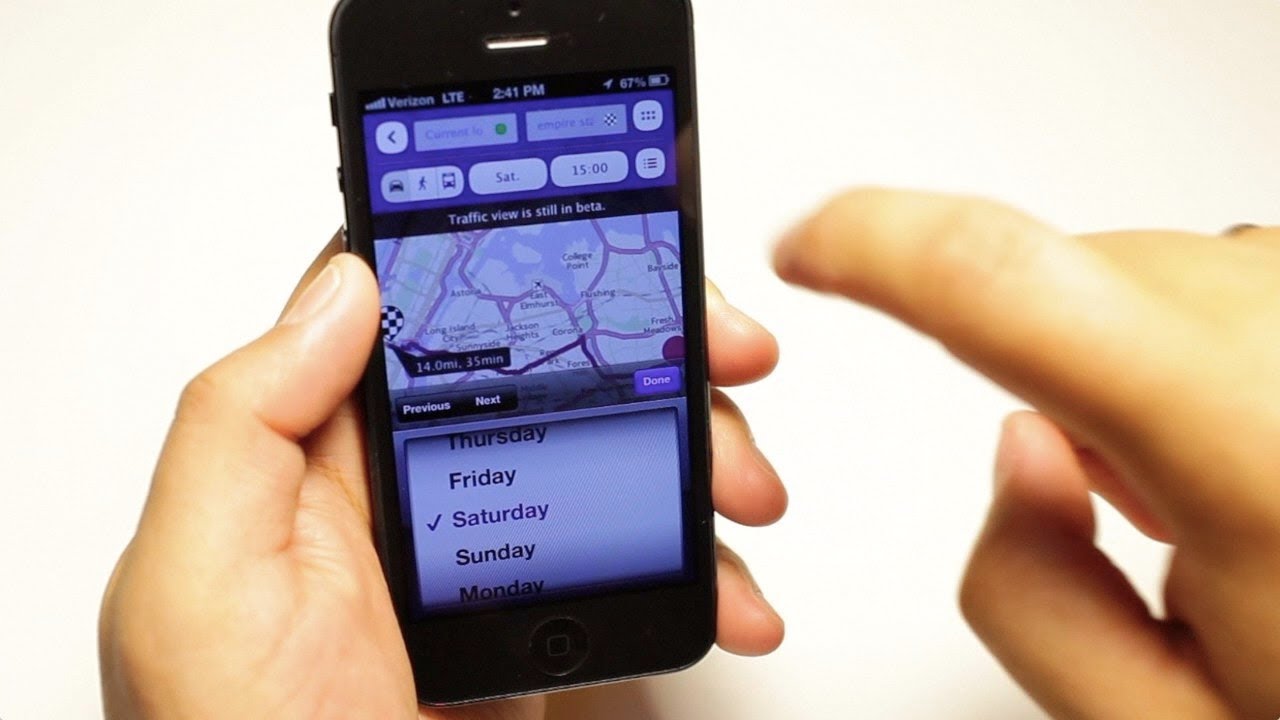 Here Maps on the iPhone 5 - YouTube