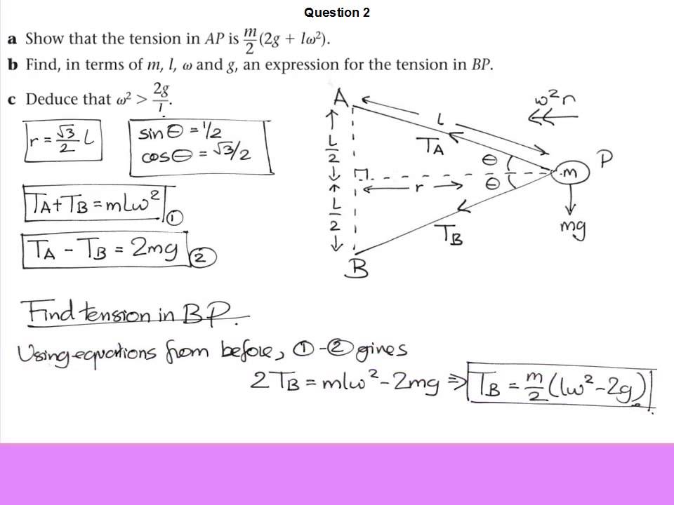 2015.10 - Harder Circular Motion Questions 2 - Horizontal Motion with ...