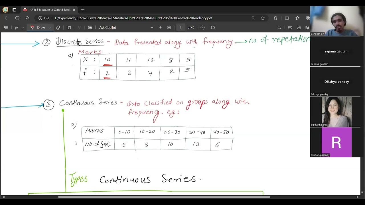 Unit 3, L1** Measure of Central Tendency - YouTube