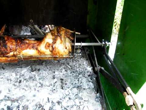 Barbecue il barbecubo Coniglio allo spiedo 2, rabbit, lapin.AVI - YouTube