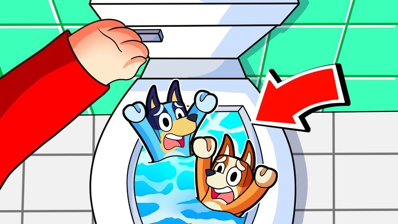 BLUEY AND BINGO FALL INTO A GIANT TOILET in ROBLOX 🤢 - YouTube