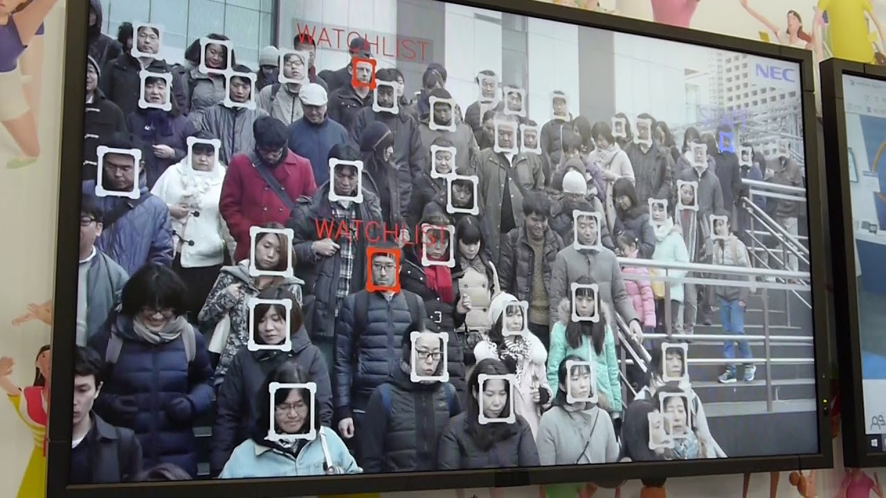 NECのリアルタイム顔認証ソフト「NeoFace Watch」デモ映像 - YouTube