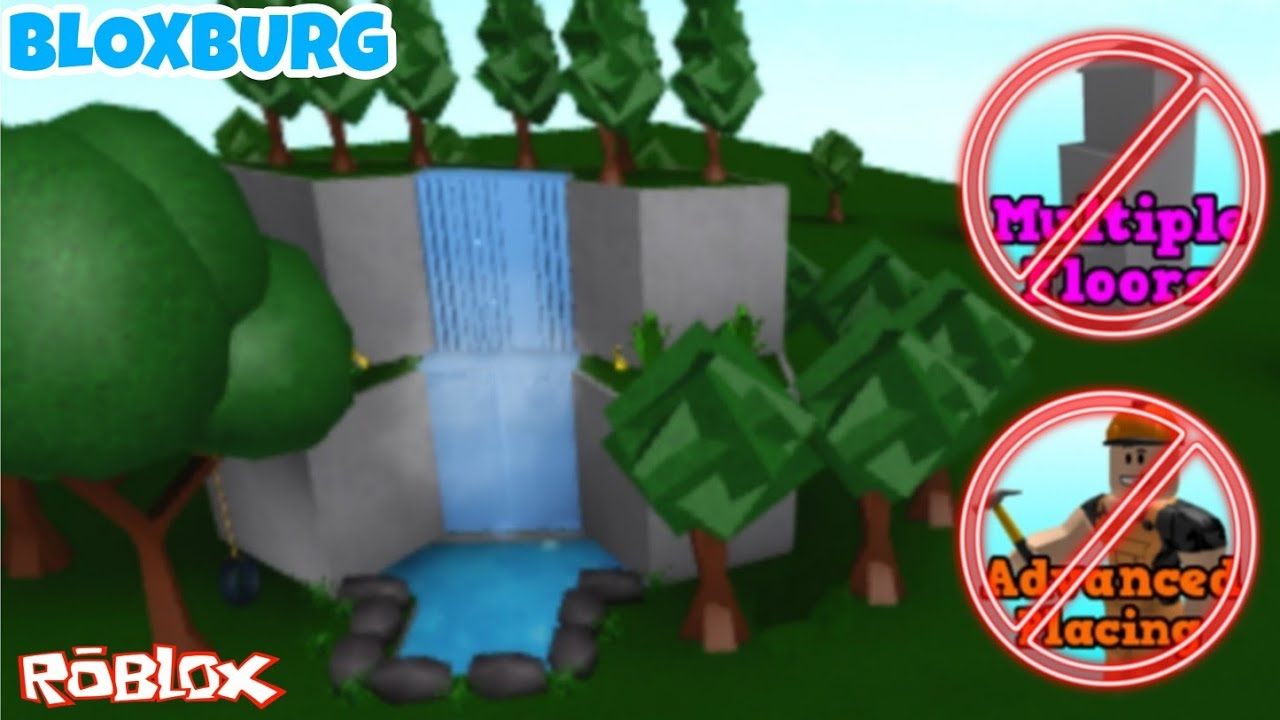 Built A Simple Waterfall Without Gamepass In Bloxburg (Roblox) - YouTube