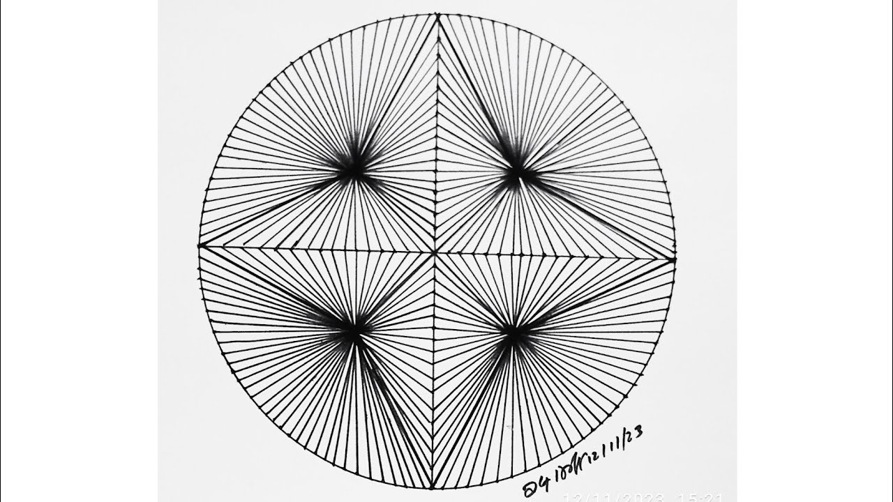Simple Geometric design art /step by step draw #art #Dilip Gaikwad ...