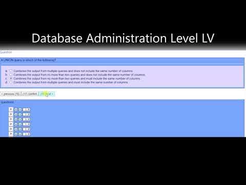 Database Administration Level IV COC - YouTube