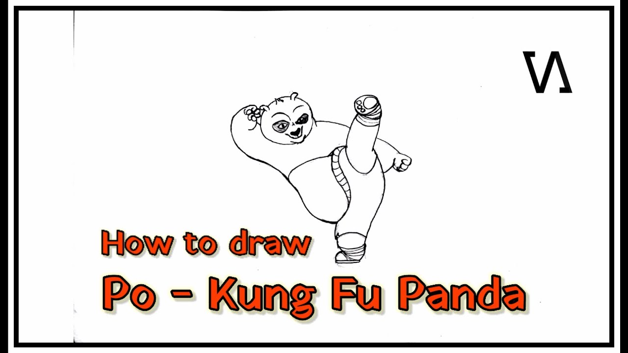 How to draw Po | KUNG FU PANDA | VIKAS ARTS - YouTube