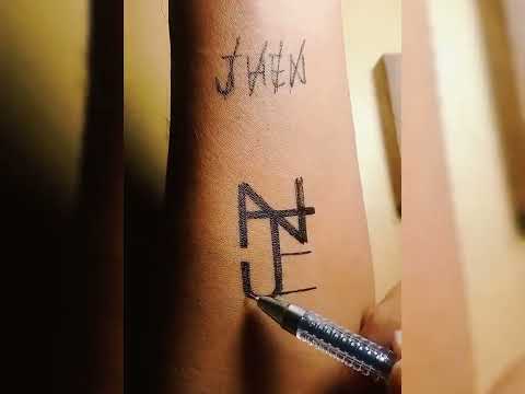 NAME LOGO TATTOO DESIGN | JHEN | - YouTube