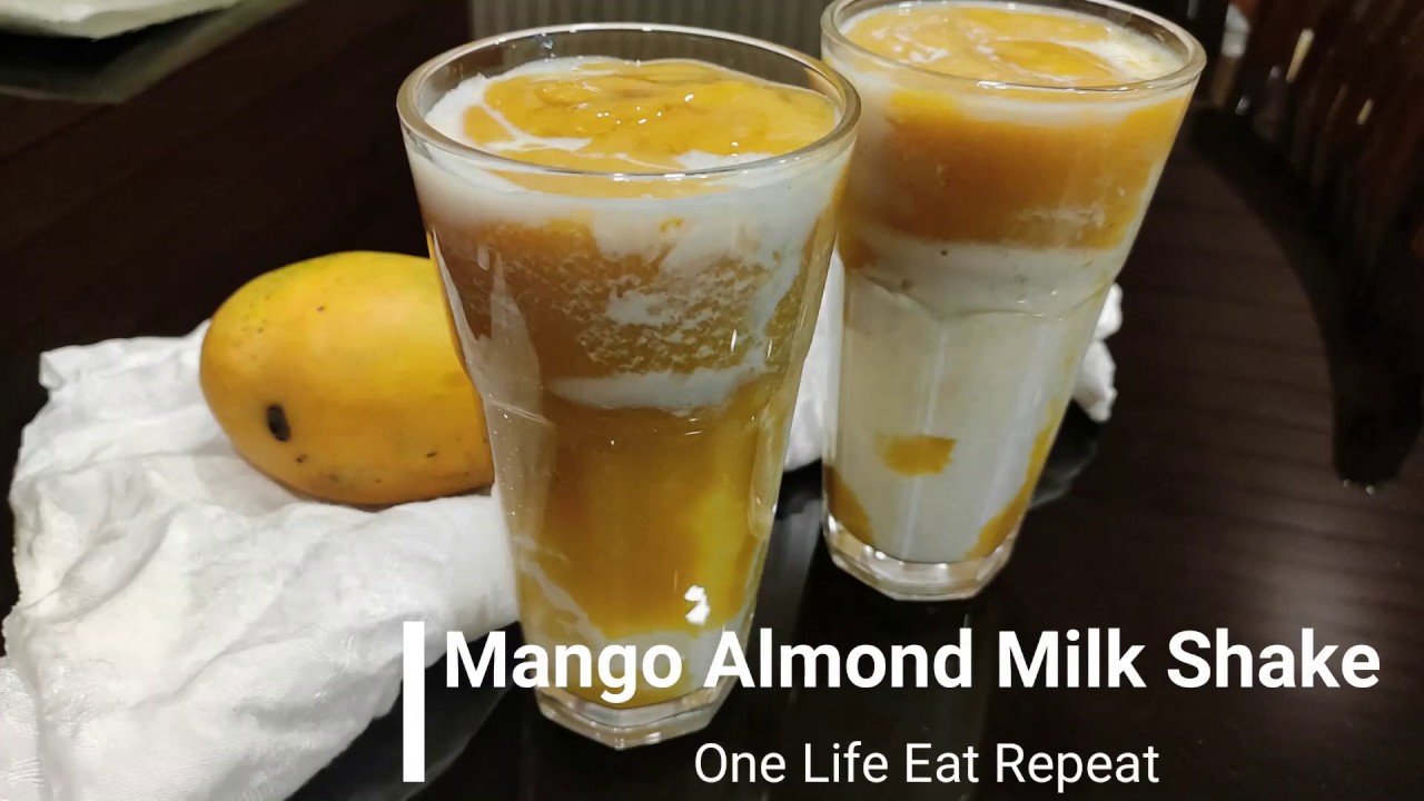 Mango Almond Milk Shake || Mango Shake || Smoothie recipe|| Quick and ...