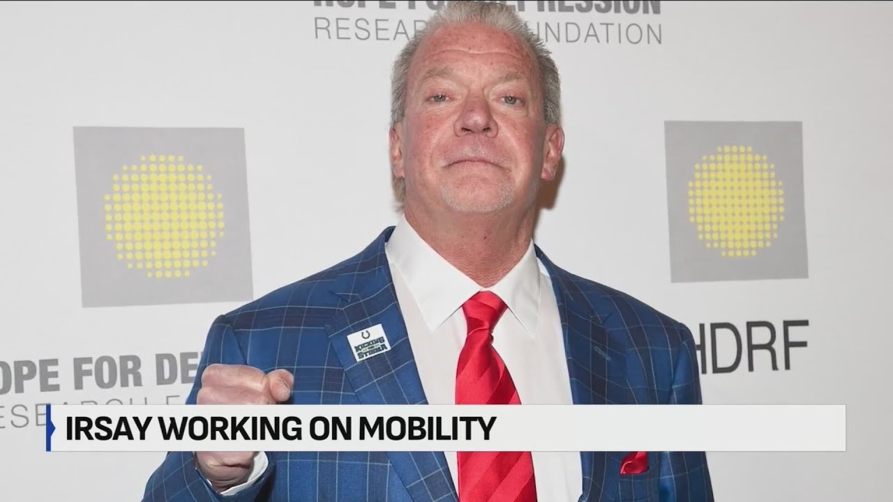 Colts’ owner Jim Irsay striving to regain mobility - YouTube