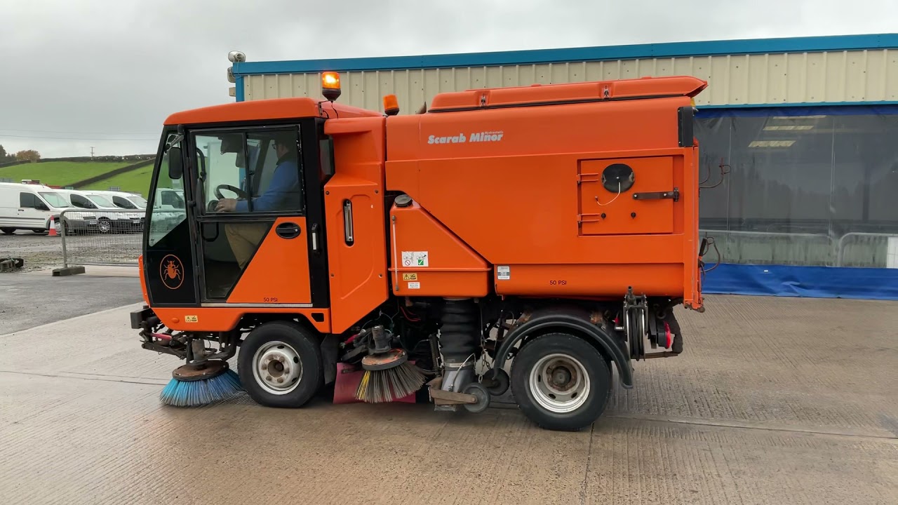 Lot 11 Scarab Minor Road Sweeper - YouTube