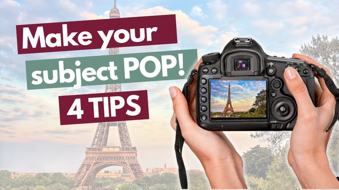 How to make your subject pop in photos - YouTube