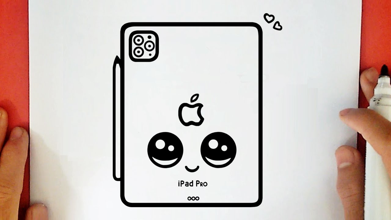 HOW TO DRAW A CUTE IPAD PRO - YouTube