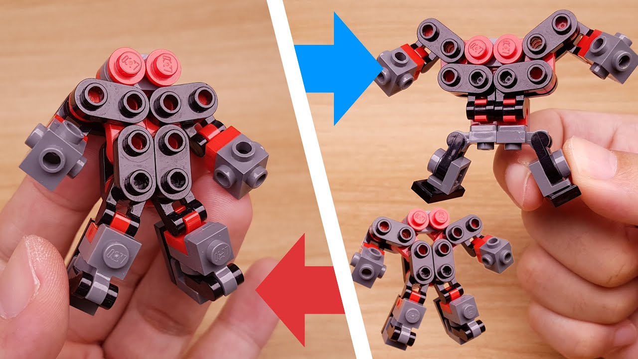 LEGO brick robot transformers tutorial - Golem transformer mech -Angry ...