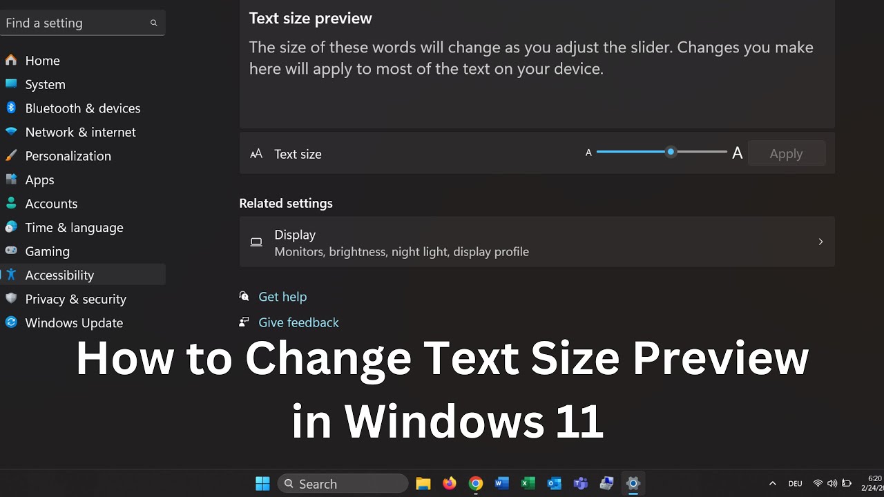 How to Change Text Size Preview in Windows 11 – Easy Guide! - YouTube