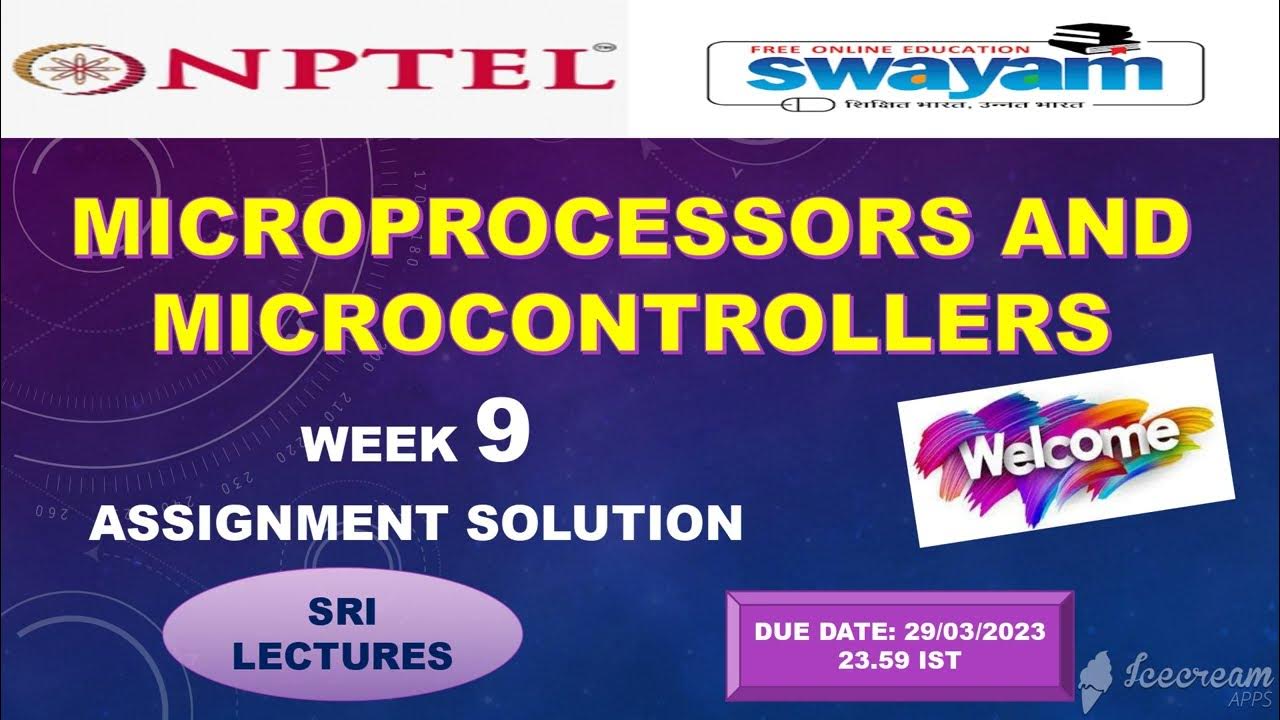 💥 🔥🔥WEEK 9💥 MICROPROCESSORS AND MICROCONTROLLERS ASSIGNMENT SOLUTION🔥🔥💥 - YouTube