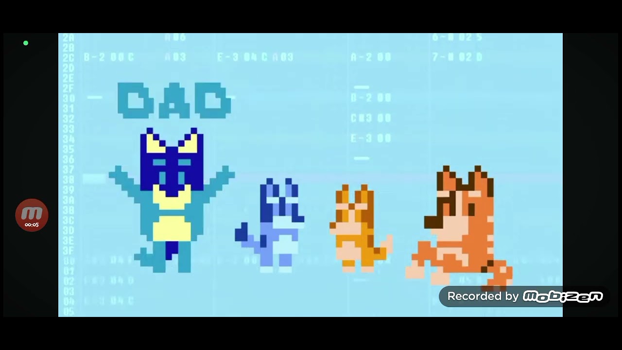 bluey 8 bit intro - YouTube