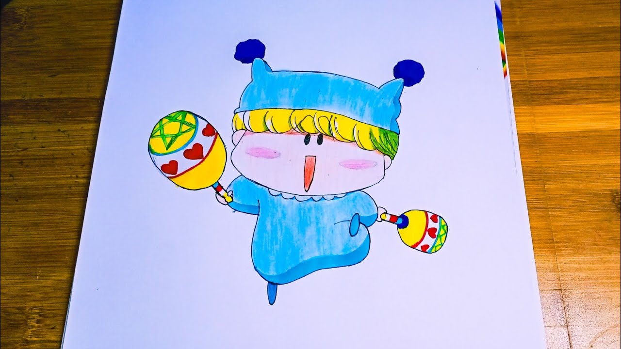 How to draw Mirmo from Mirumo de pon Anime- Drawing Tutorial with ...