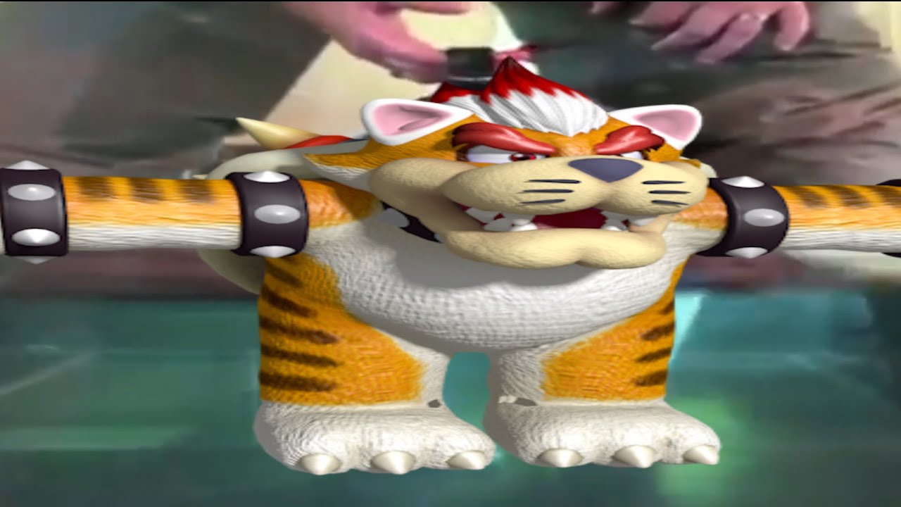 Wide cat walking to Bowser's theme - YouTube