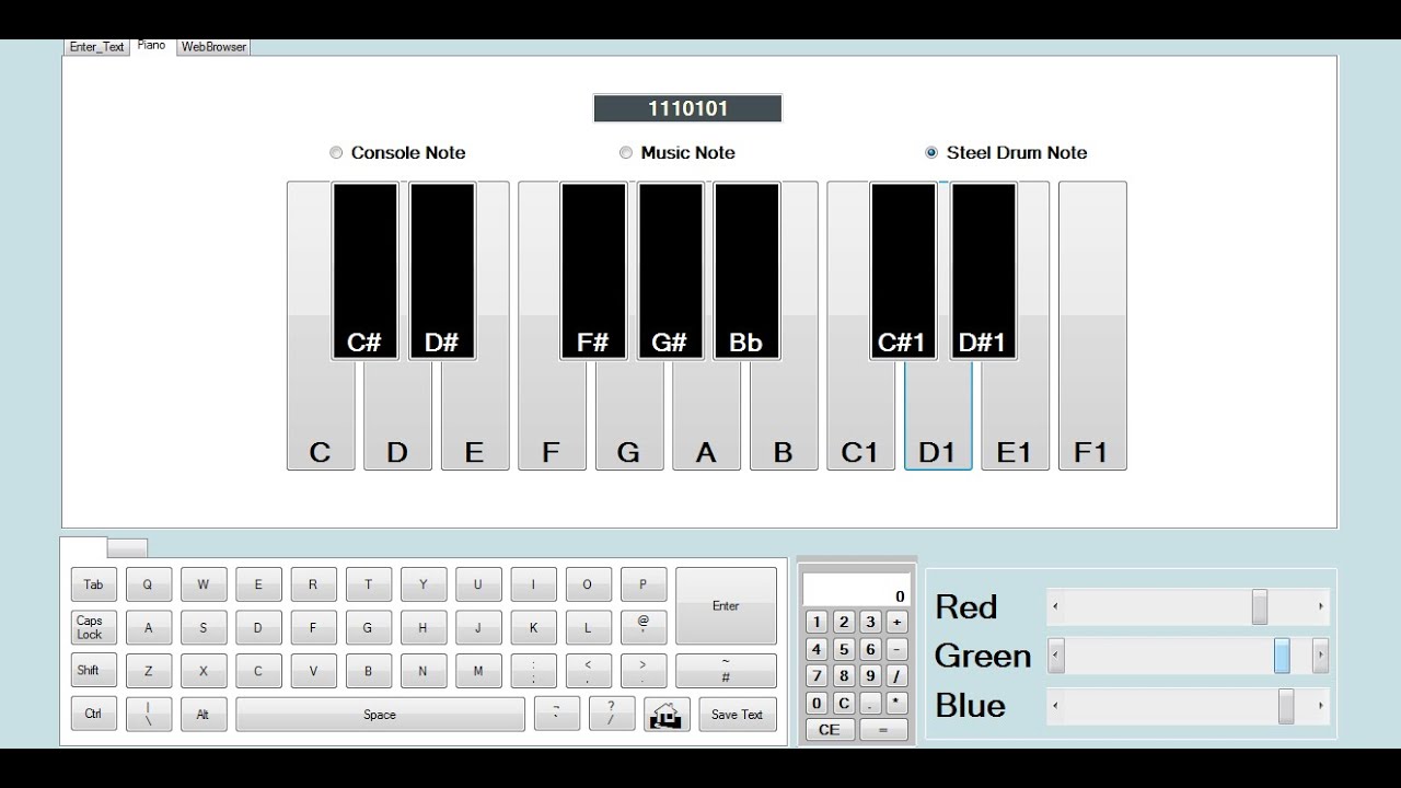 Play Your Virtual Piano Created in Visual Basic.Net - YouTube