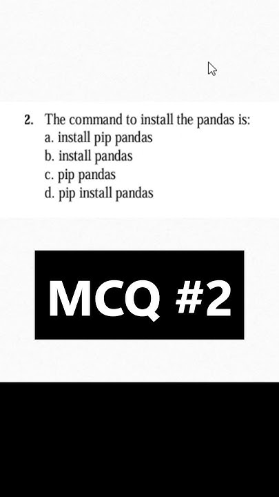 Informatics Practices MCQs |Important Python Pandas MCQs| CBSE Class 12 ...