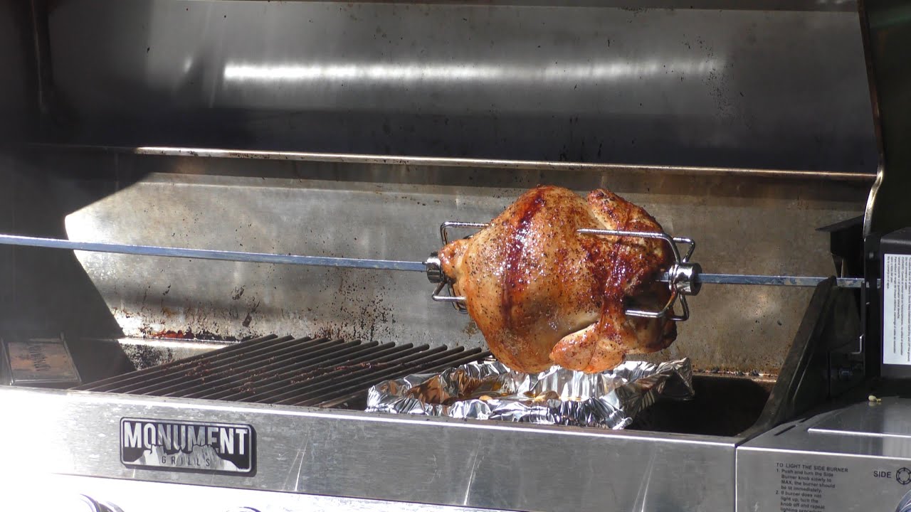 Rotisserie Kit For the 6 Burner Monument Grill - YouTube