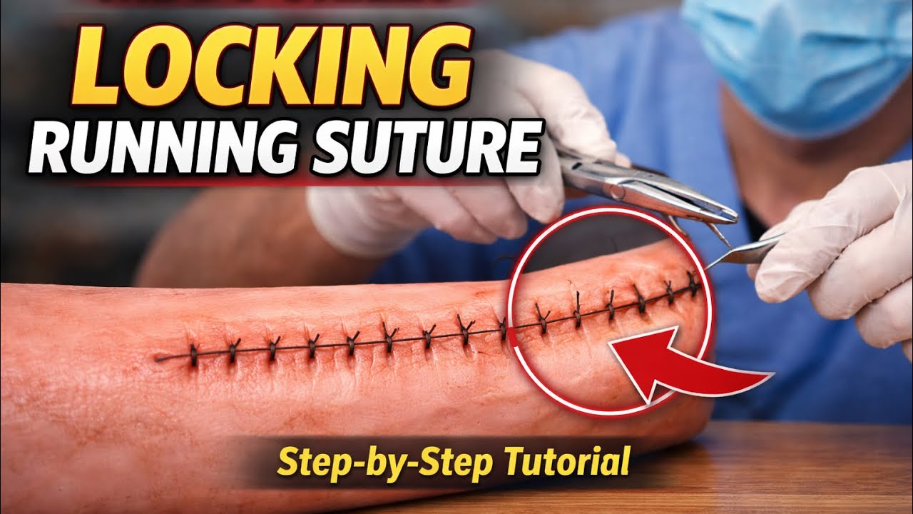 🔥 Simple Running Locking Suture | Step-by-Step Tutorial 🔥 - YouTube