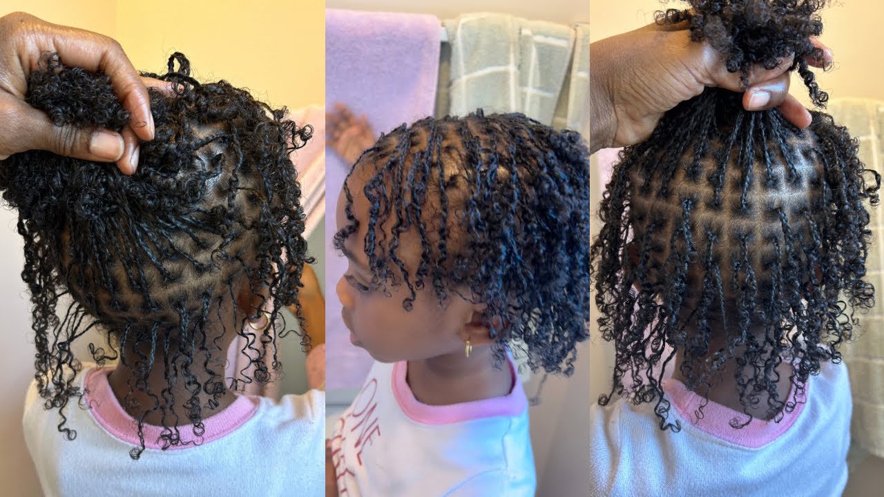 Microlocs Install on Kid | Girls Starter Locs - YouTube