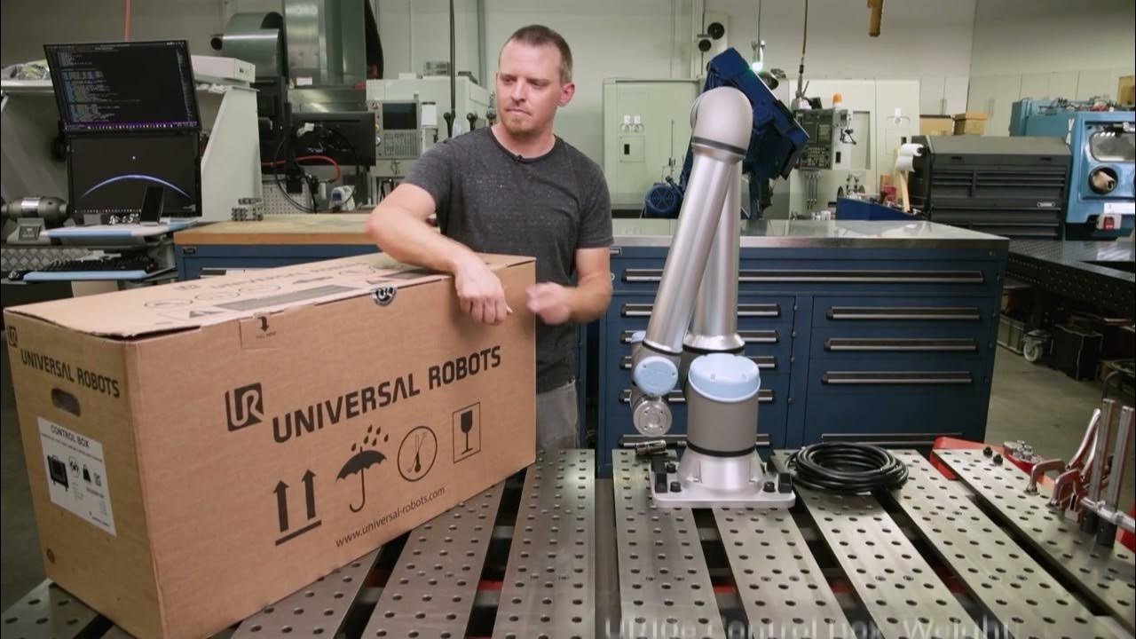 Universal Robots UR10e Unboxing, Setup, Mounting, Power On - YouTube