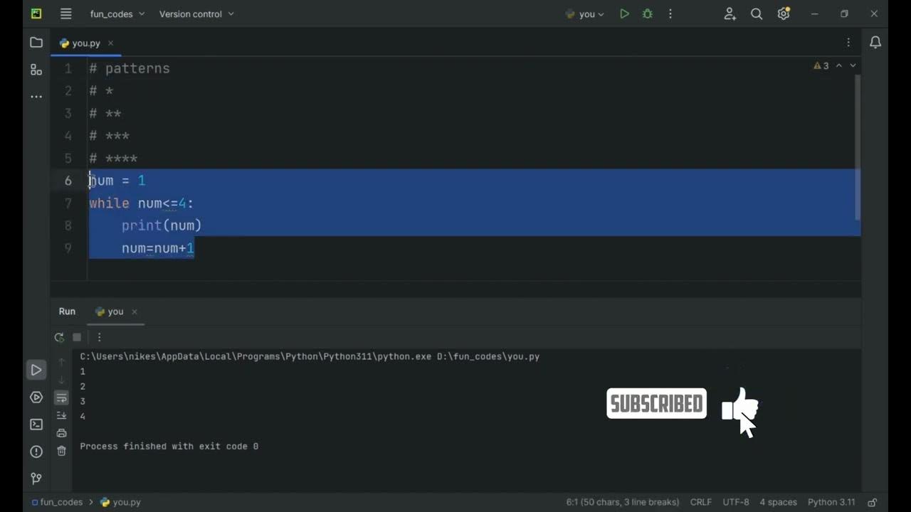 Printing Pattern In Pythoncode With Patrix Part 23 Youtube