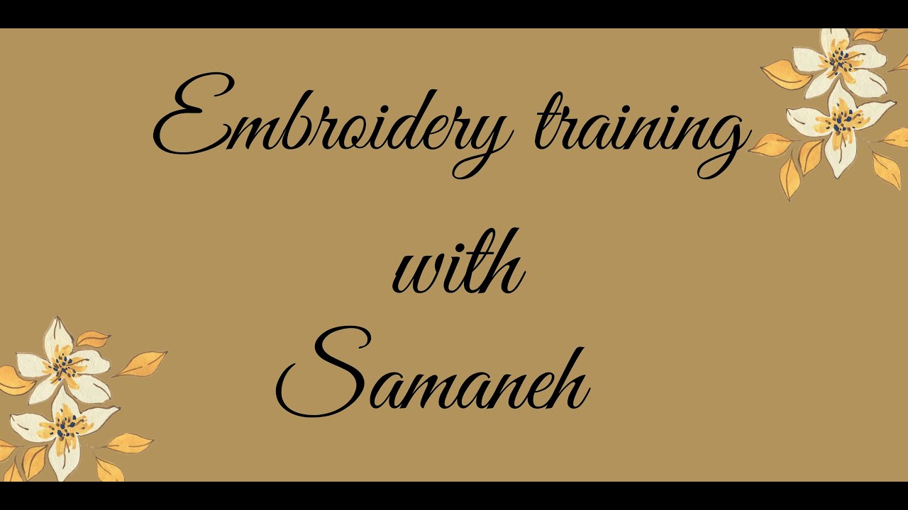 hand embroidery stitches , embroidery training : embroidery training ...