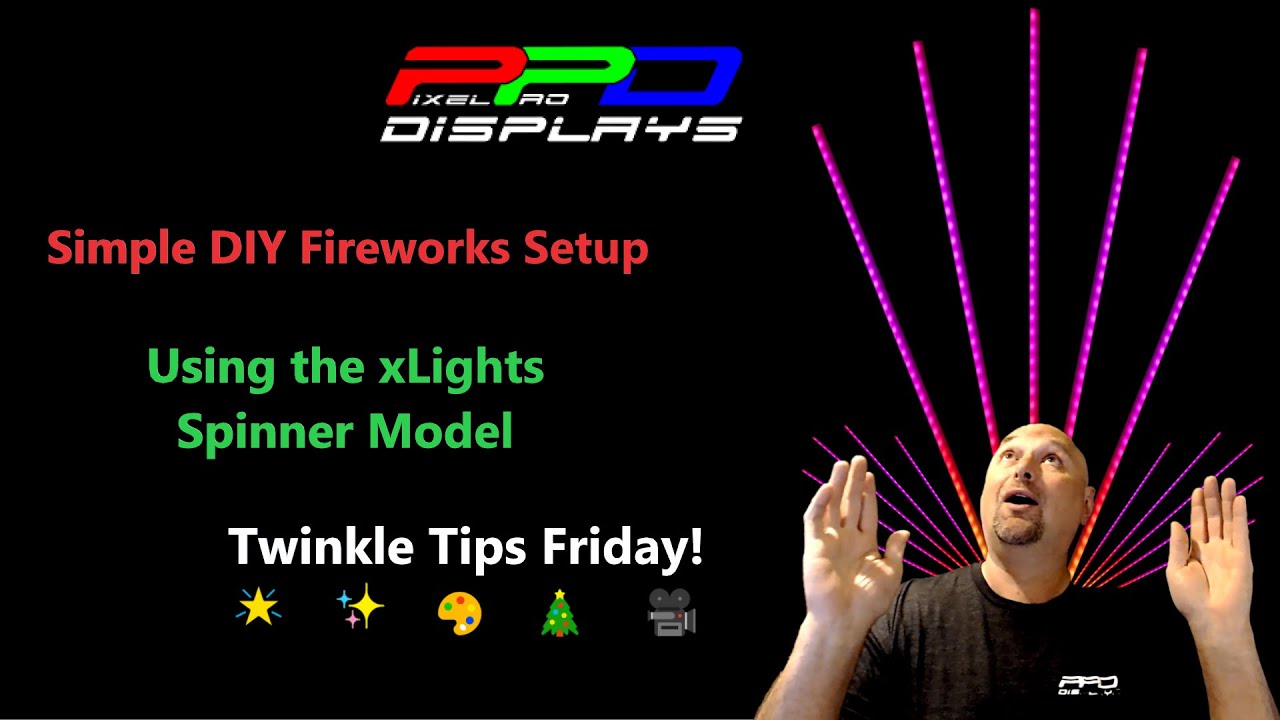 Twinkle Tips Friday Ez Diy Fireworks π Prop Xlights Setup Youtube