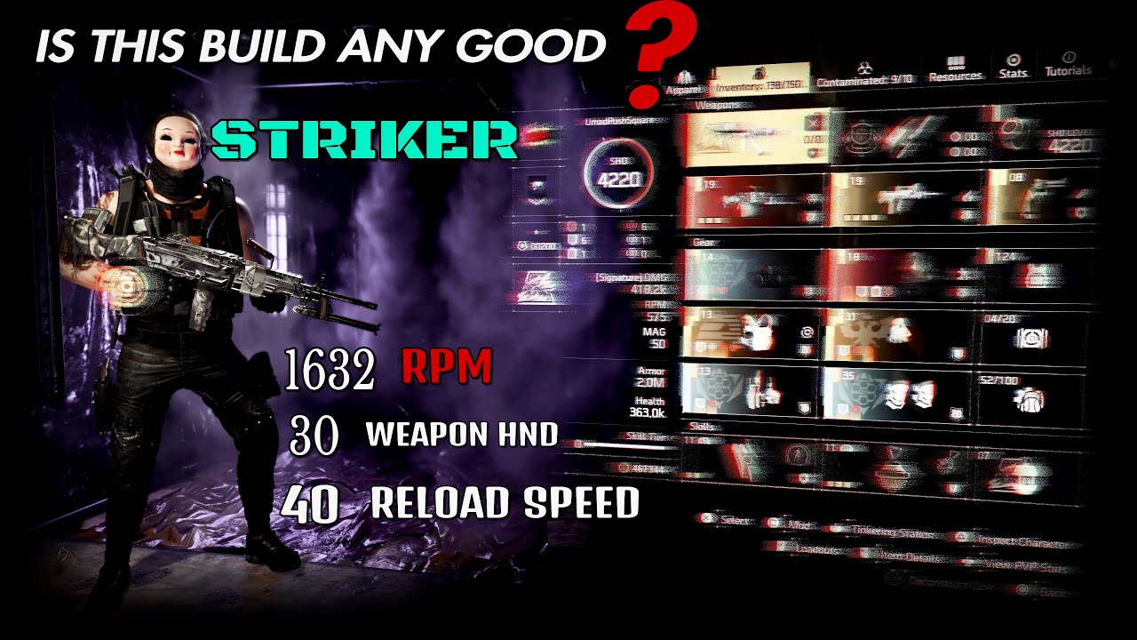 The Division 2 BEST striker build - YouTube